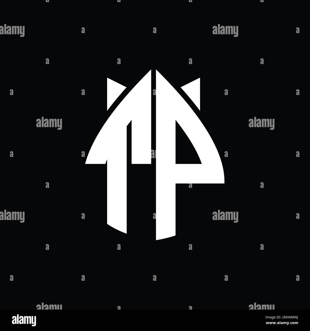 TP Logo monogram drops crown abstract shape vector images design ...