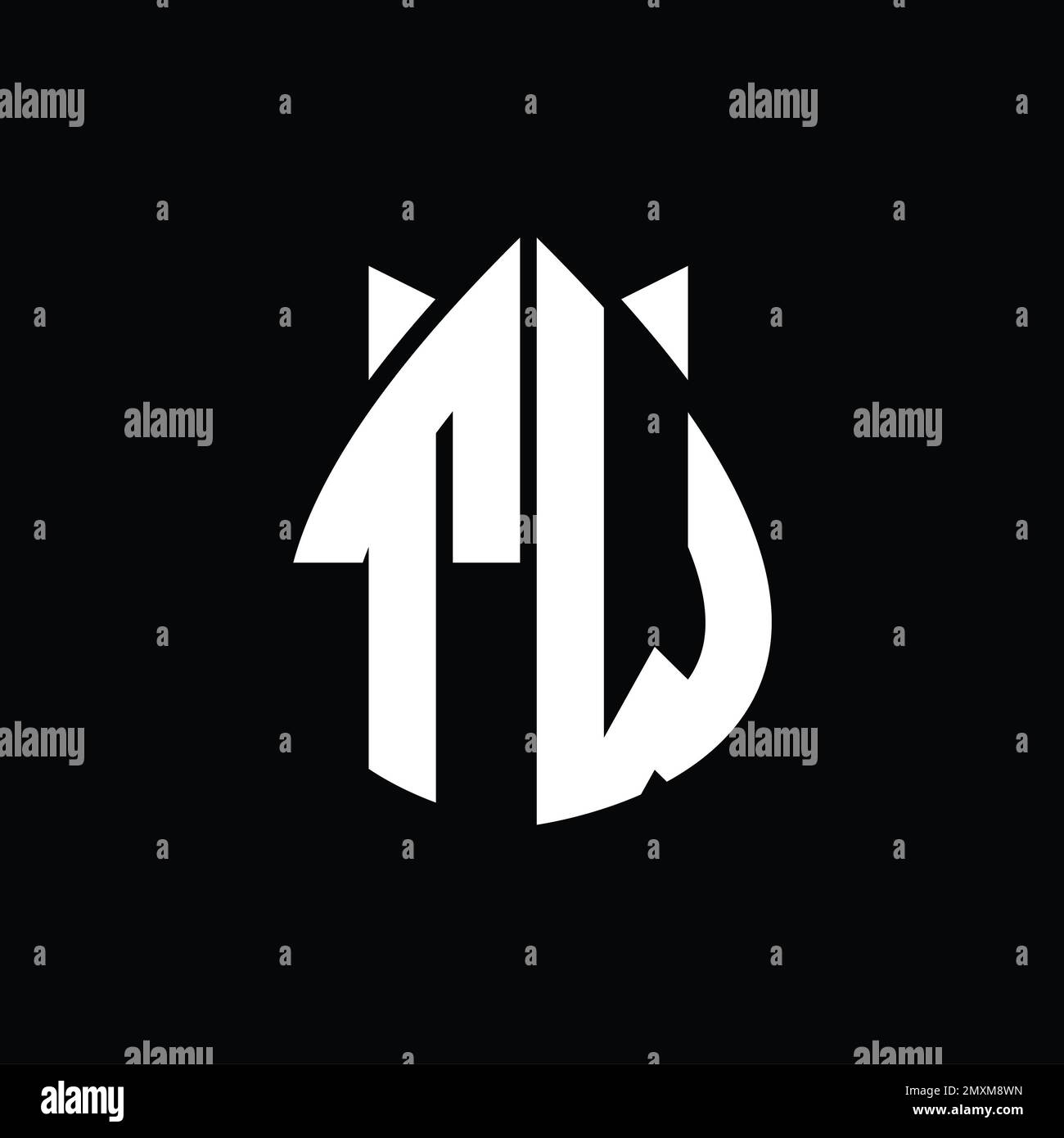 TW Logo monogram drops crown abstract shape vector images design ...