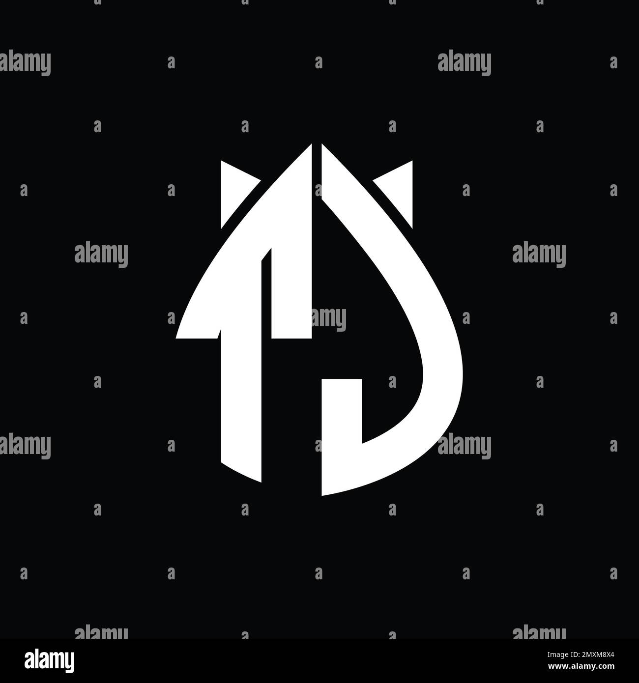 TJ Logo monogram drops crown abstract shape vector images design template Stock Photo - Alamy