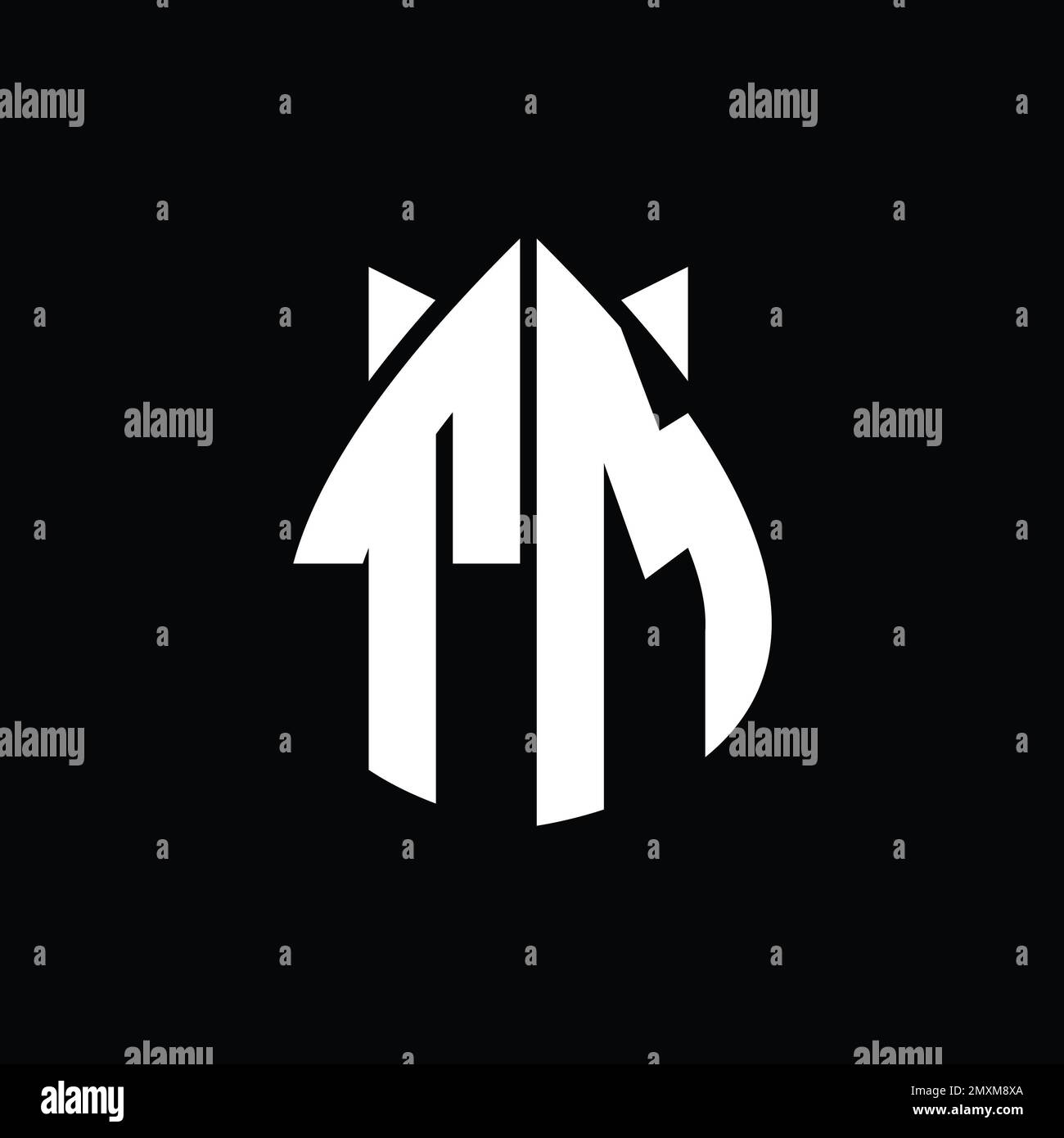 TM Logo monogram drops crown abstract shape vector images design ...