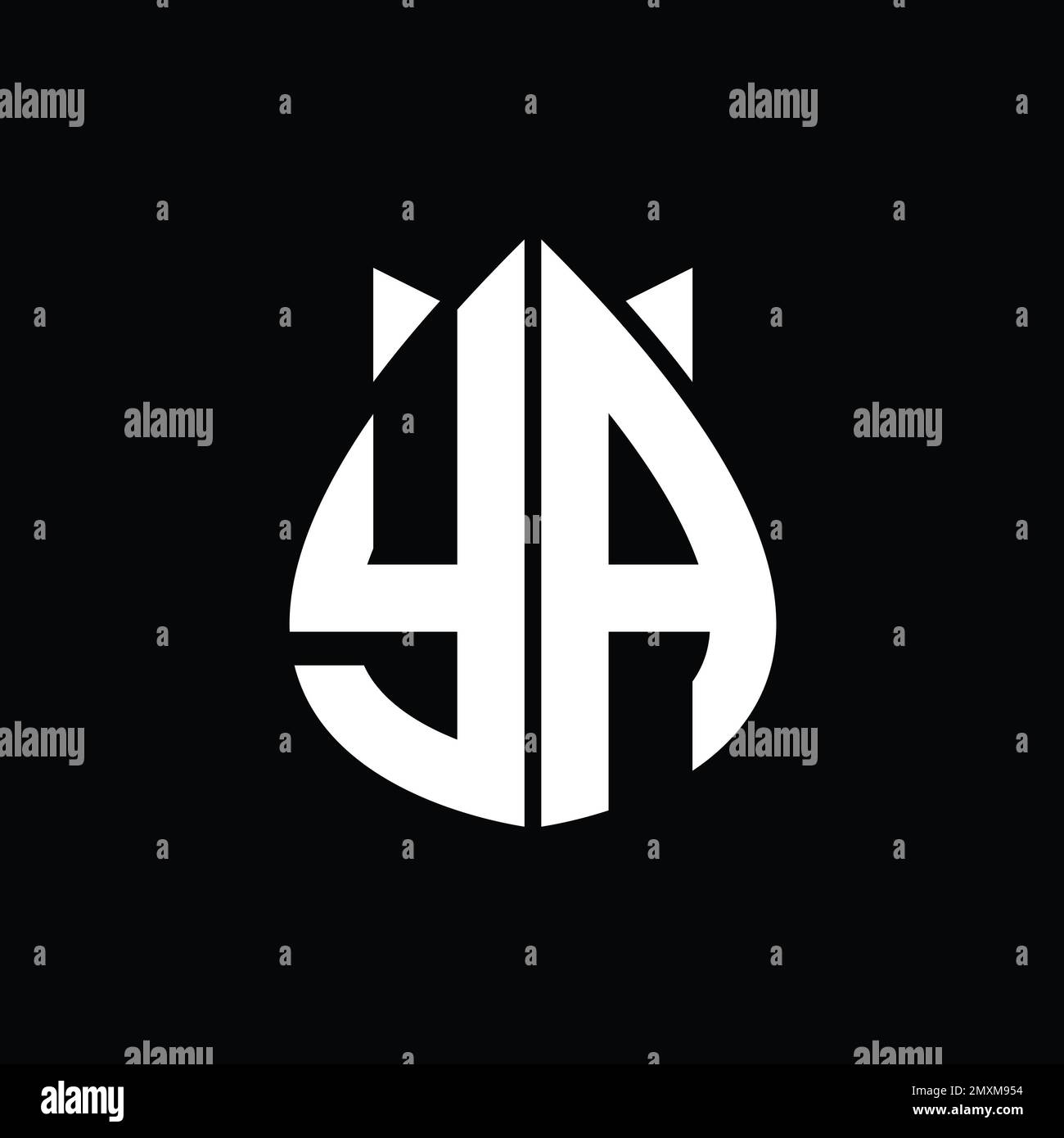 YA Logo monogram drops crown abstract shape vector images design ...