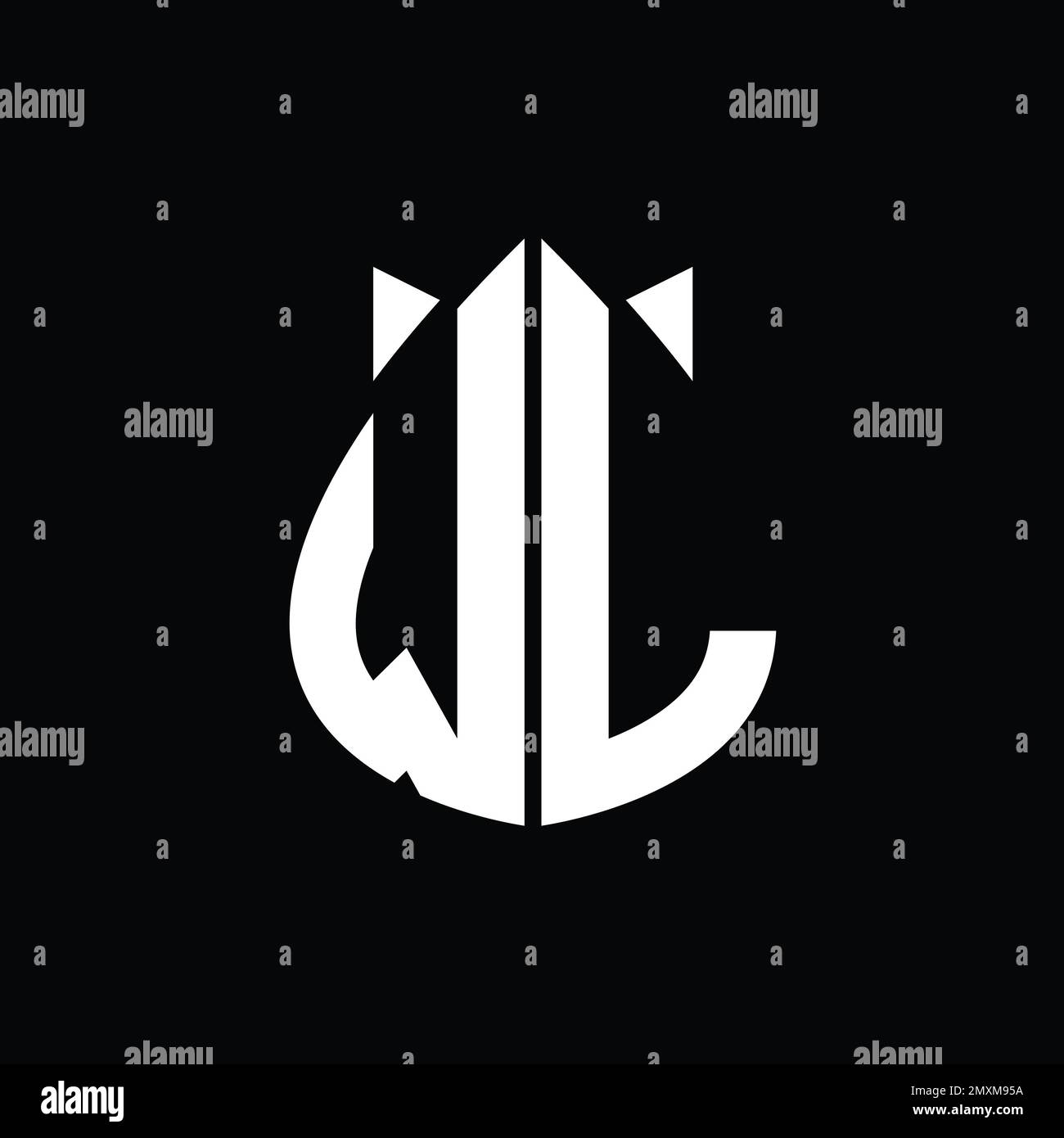 WL Logo monogram drops crown abstract shape vector images design ... WL Logo monogram drops crown abstract shape vector images design ...