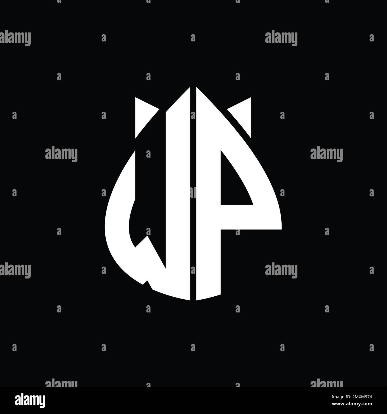 WP Logo monogram drops crown abstract shape vector images design ...