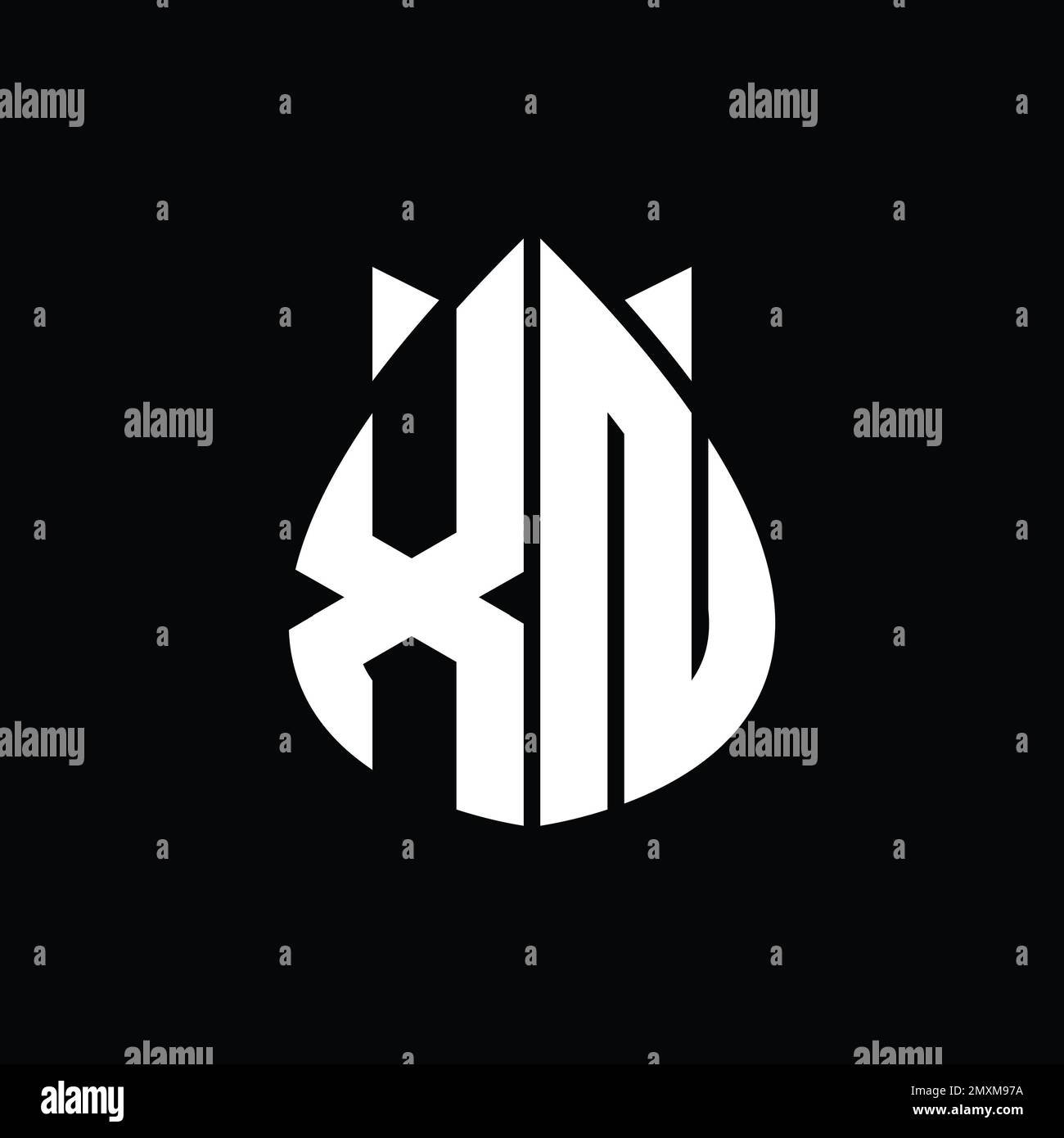 XN Logo monogram drops crown abstract shape vector images design ... XN Logo monogram drops crown abstract shape vector images design ...