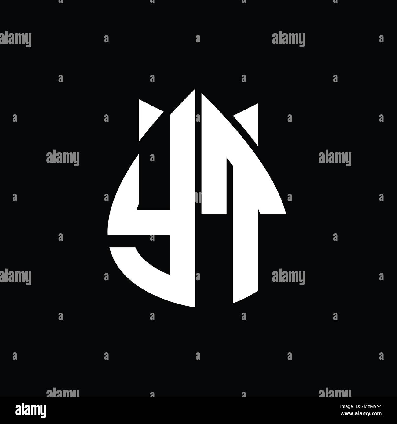 YT Logo monogram drops crown abstract shape vector images design ...