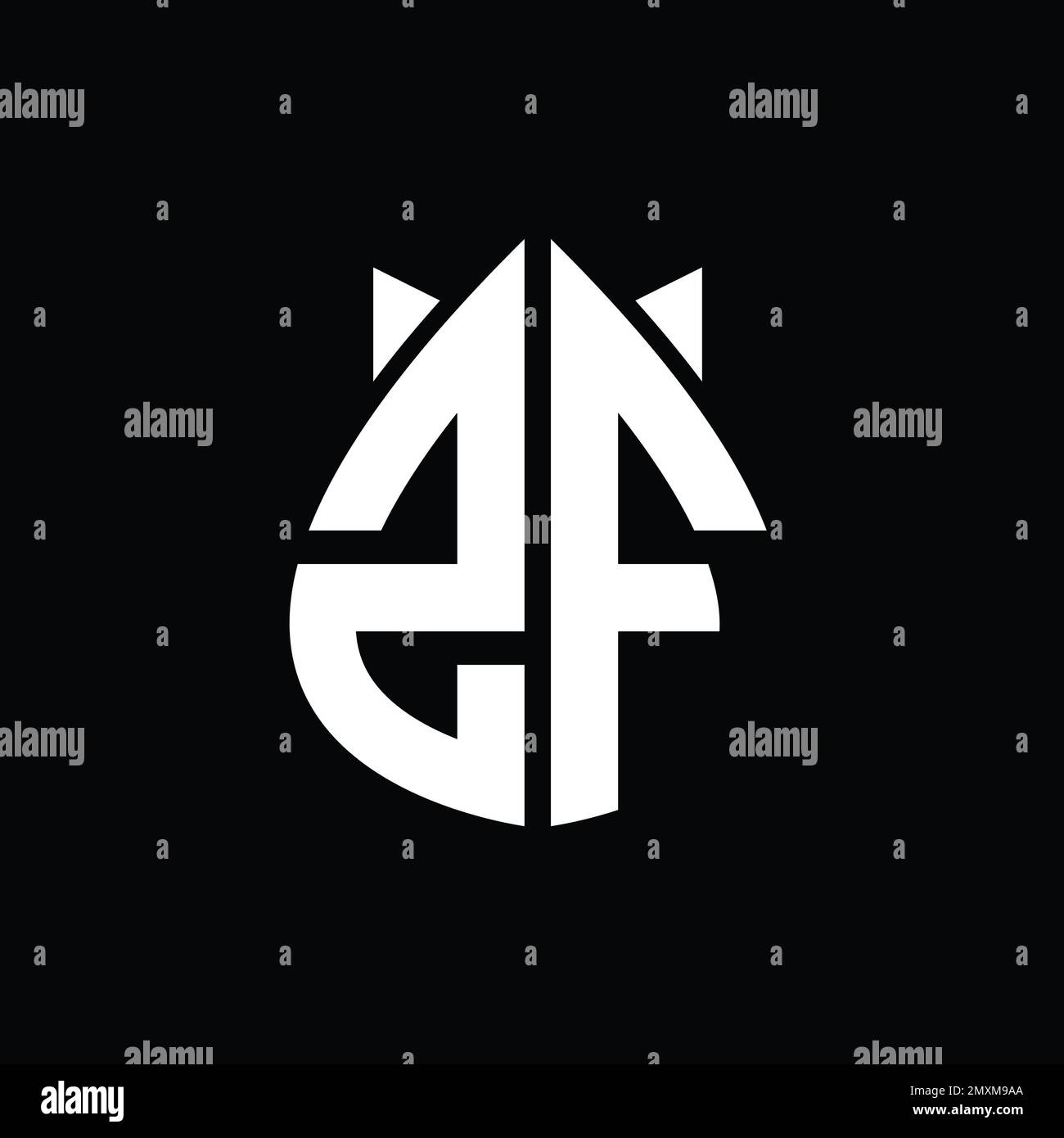 ZF Logo monogram drops crown abstract shape vector images design ... ZF Logo monogram drops crown abstract shape vector images design ...