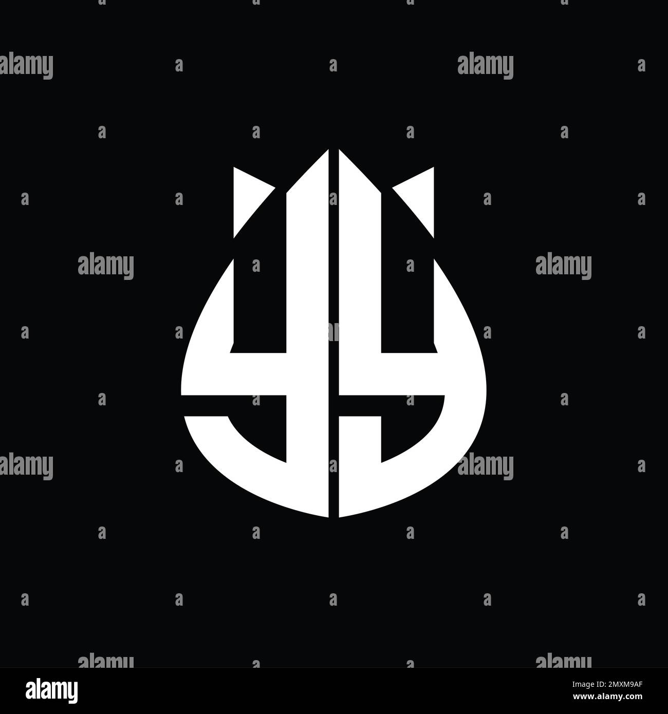 YY Logo monogram drops crown abstract shape vector images design ...