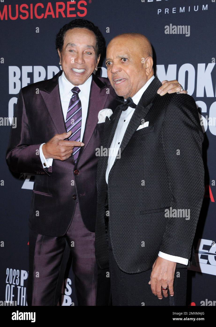 Los Angeles, CA. 3rd Feb, 2023. Smokey Robinson, Berry Gordy at ...