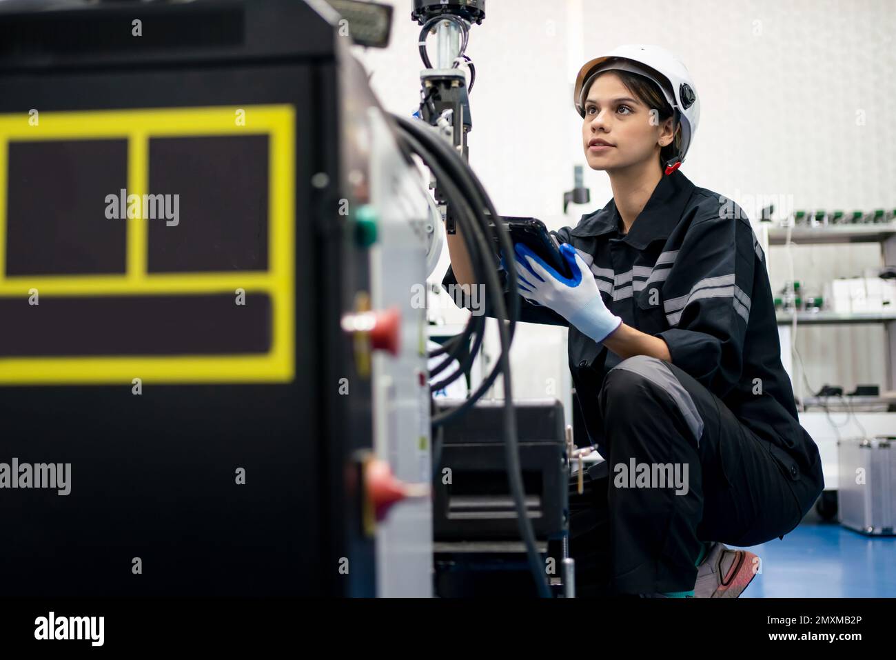 Screen of an automated check in machine hi-res stock photography and ...