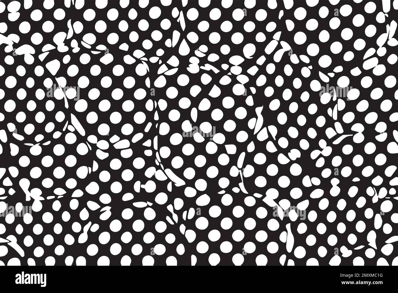 Black and white polka dot pattern. Seamless vector background Stock ...
