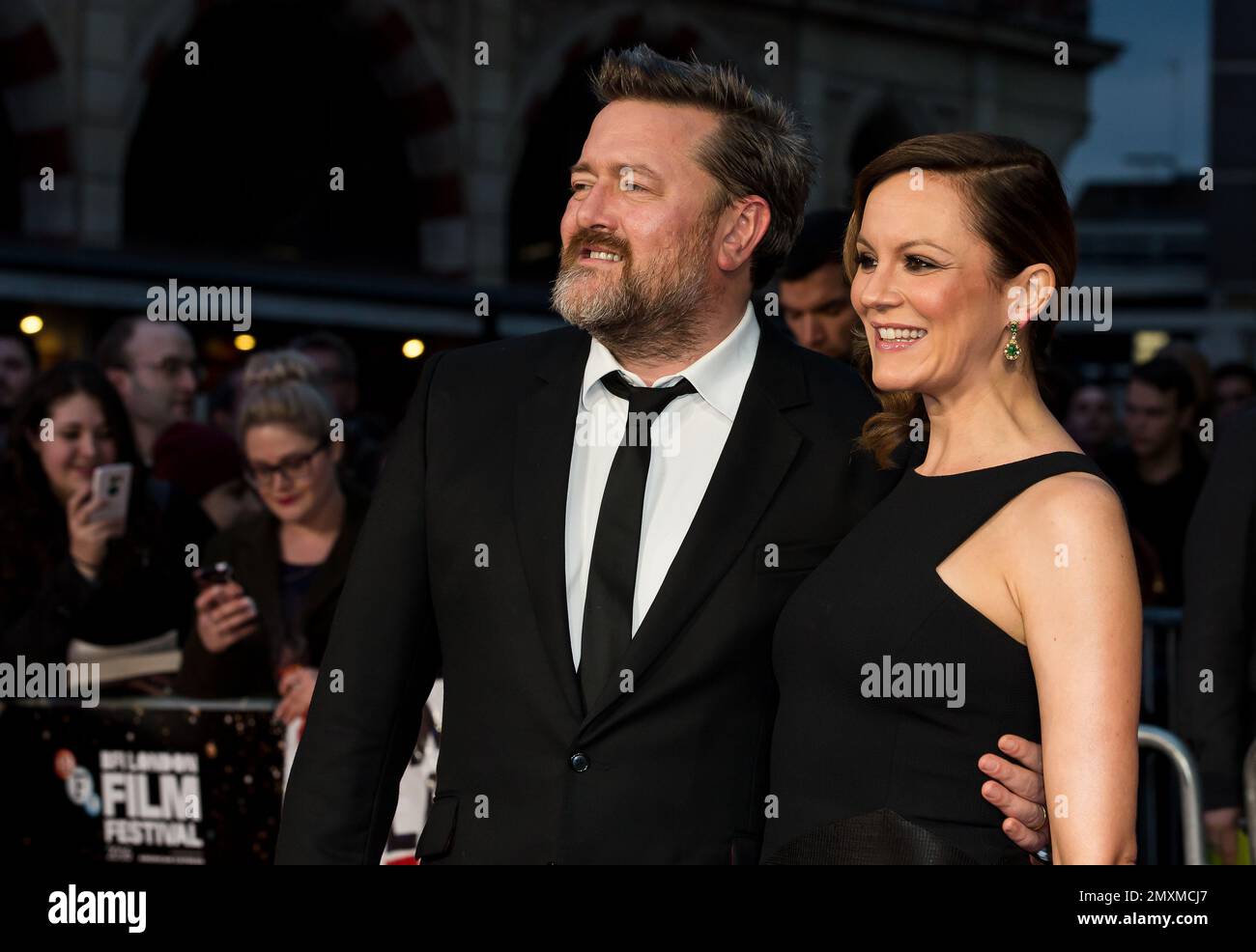 Musician Guy Garvey and partner, actress Rachael Stirling pose for ...