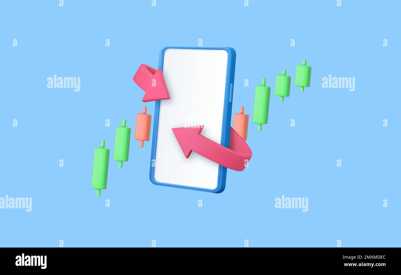 3d Smartphone with arrow around Stock Vector Image & Art - Alamy