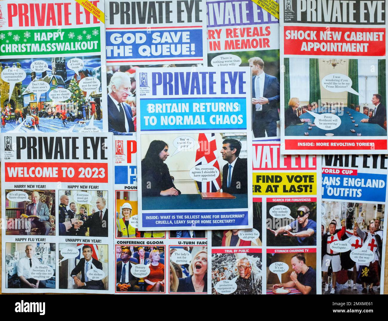 A pile of Private Eye magazines Stock Photo - Alamy