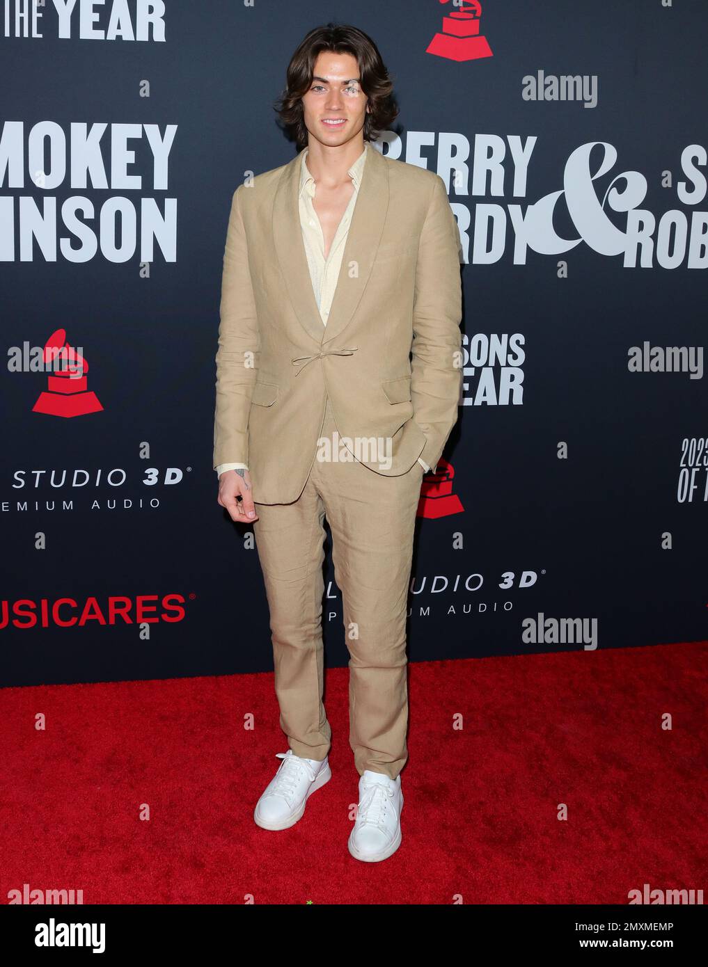 Los Angeles, USA. 03rd Feb, 2023. Zack Lugo arrives at The Musicares ...