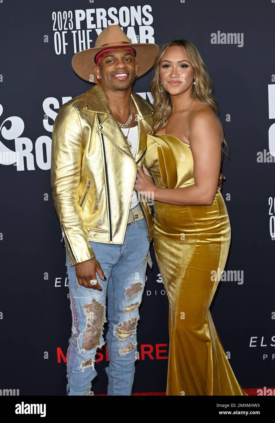 Los Angeles, USA. 03rd Feb, 2023. Jimmie Allen & Alexis Gale at the ...