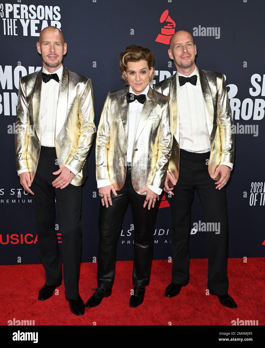 Los Angeles, USA. 03rd Feb, 2023. Brandi Carlile, Phil Hanseroth & Tim ...