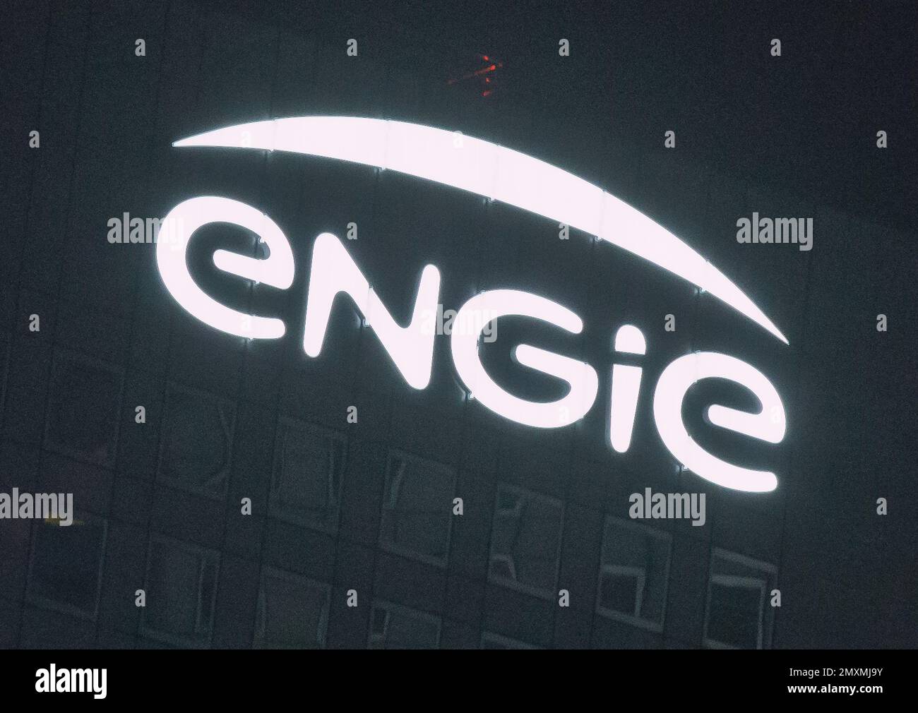 The logo of French gas and power group Engie is pictured at the ...