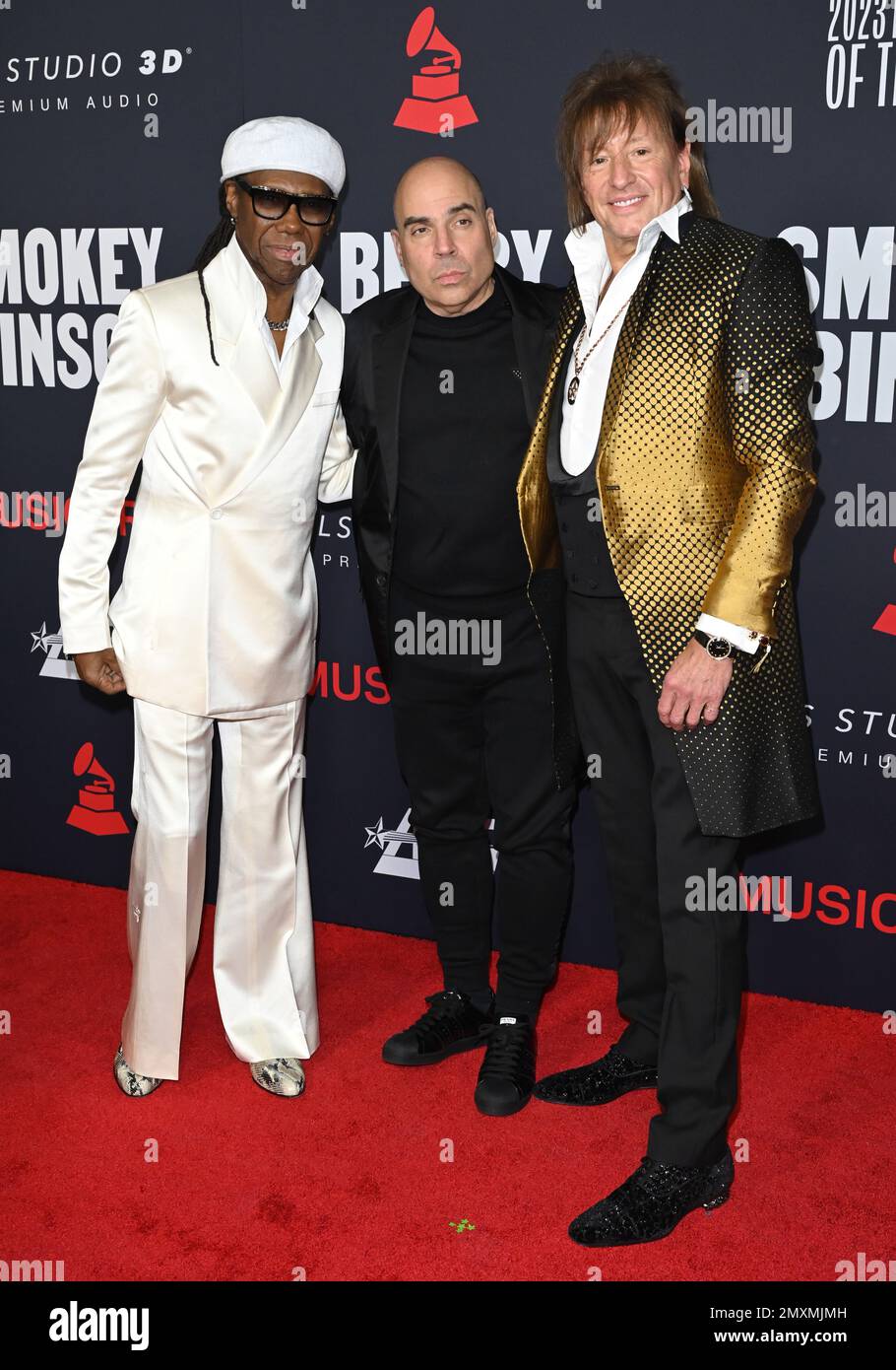 Los Angeles, USA. 03rd Feb, 2023. Nile Rodgers, Merck Mercuriadis ...