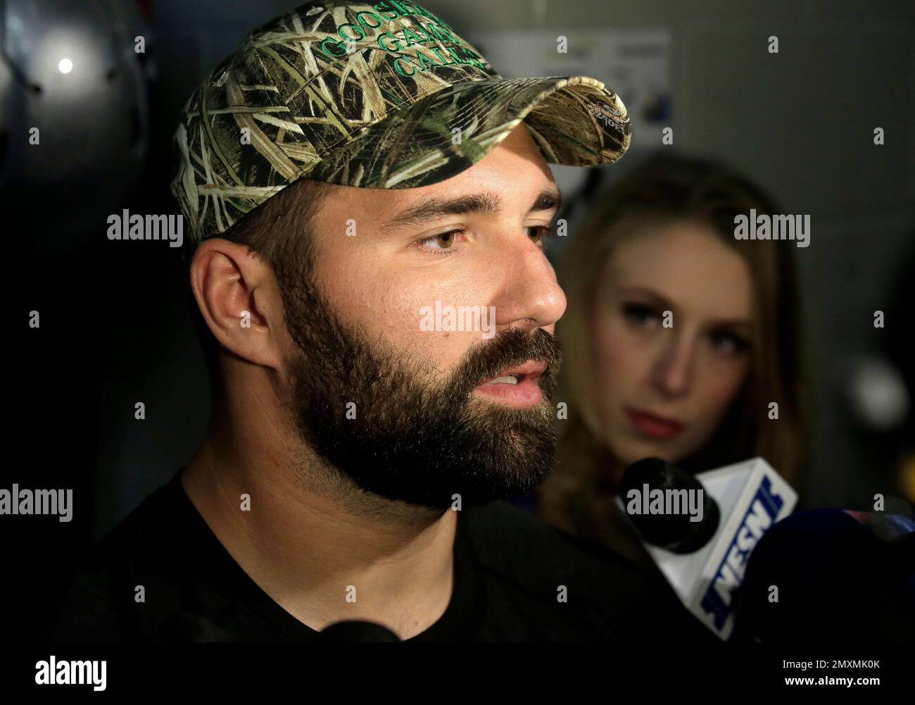 New England Patriots defensive end Rob Ninkovich takes questions from ...