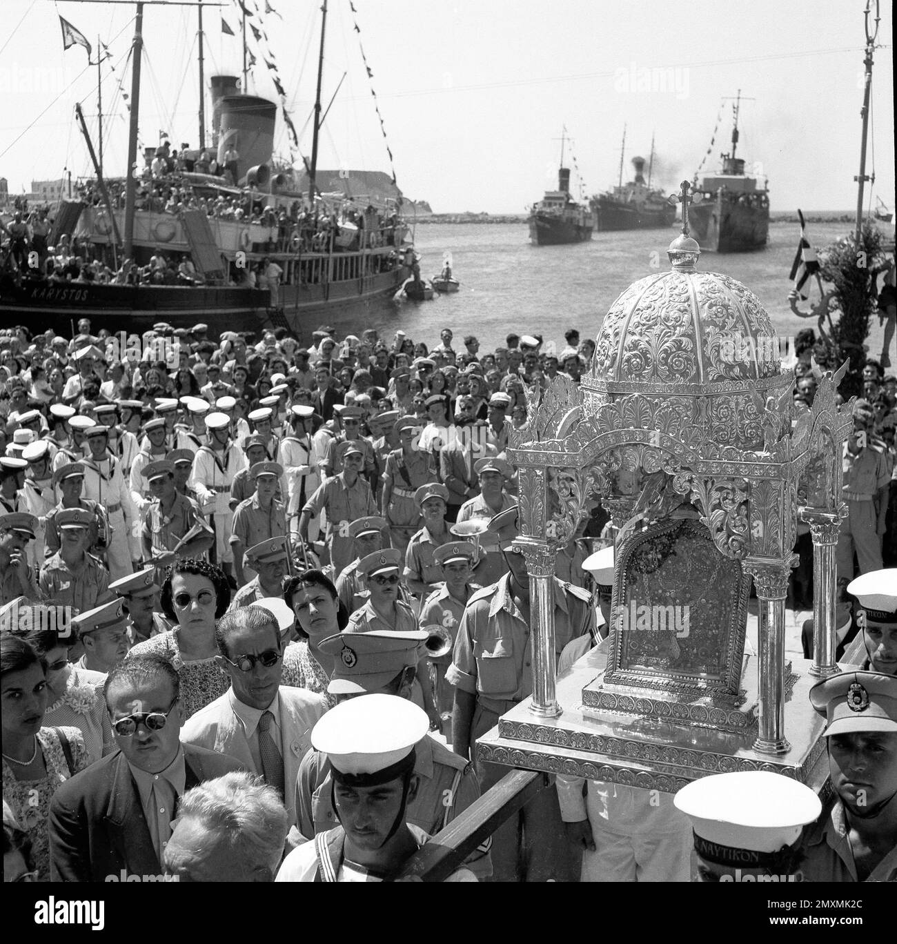 A short ceremony for the pilgrimage to the Holy Virgin of Tinos at ...