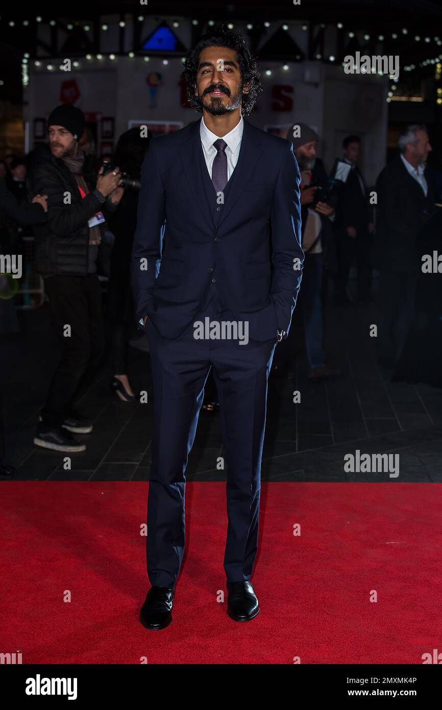 Actor Dev Patel poses for photographers on arrival at the premiere of ...