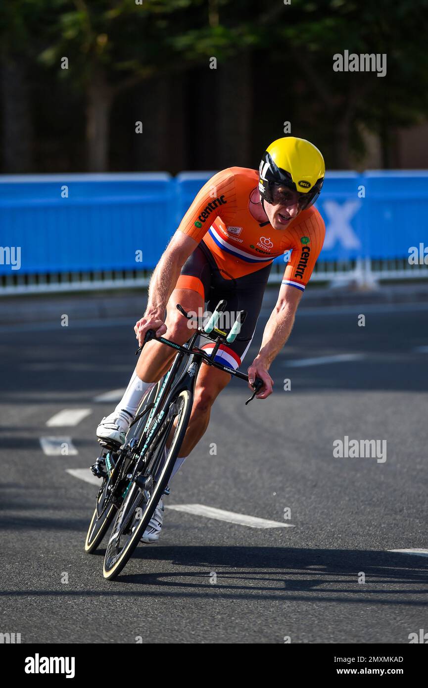 Jos Van Emden of the Netherlands competes during the men's Elite time ...