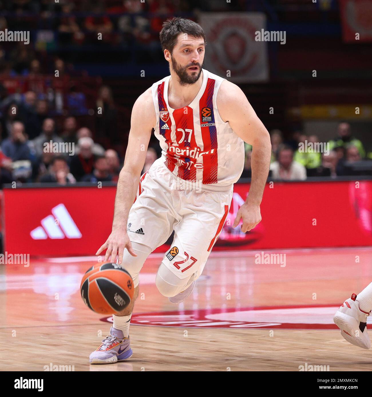 Milan, Italy. 2nd Feb, 2023. Italy, Milan, feb 02 2023: Stefan Markovic (Crvena Zvezda guard ...