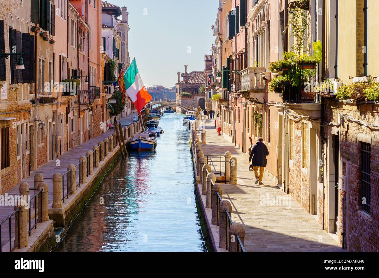 Venice, Italy - March 01, 2022: View of the Rio de la Fornace Canal ...