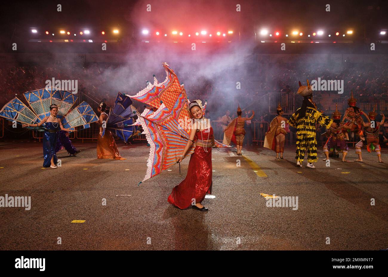Singapore. 3rd Feb, 2023. Performers from Thailand dance at the annual ...