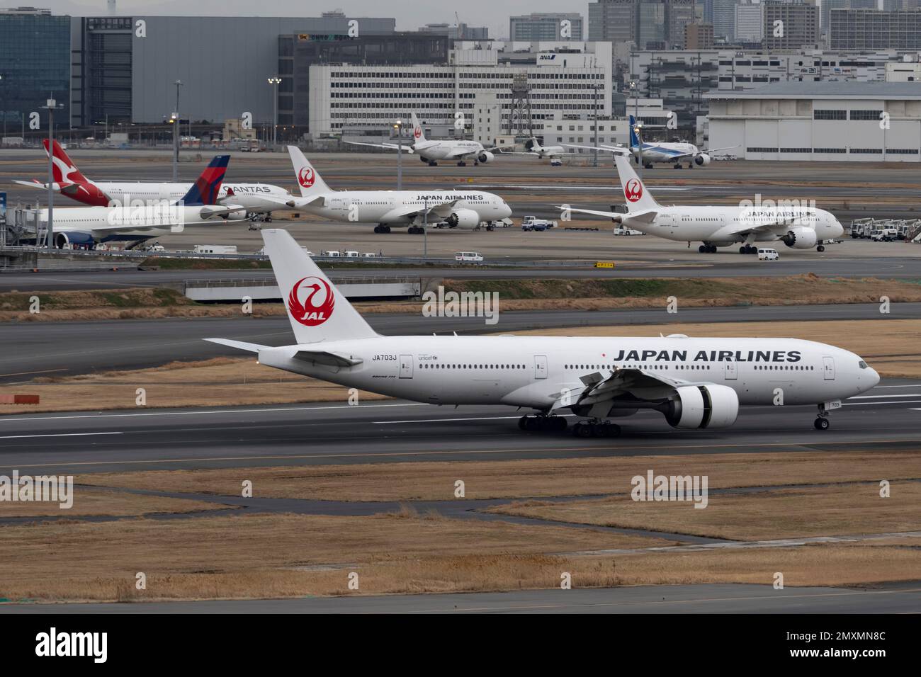 Tokyo, Japan. 2nd Feb, 2023. A Japan Airlines Boeing 777 twin jet ...