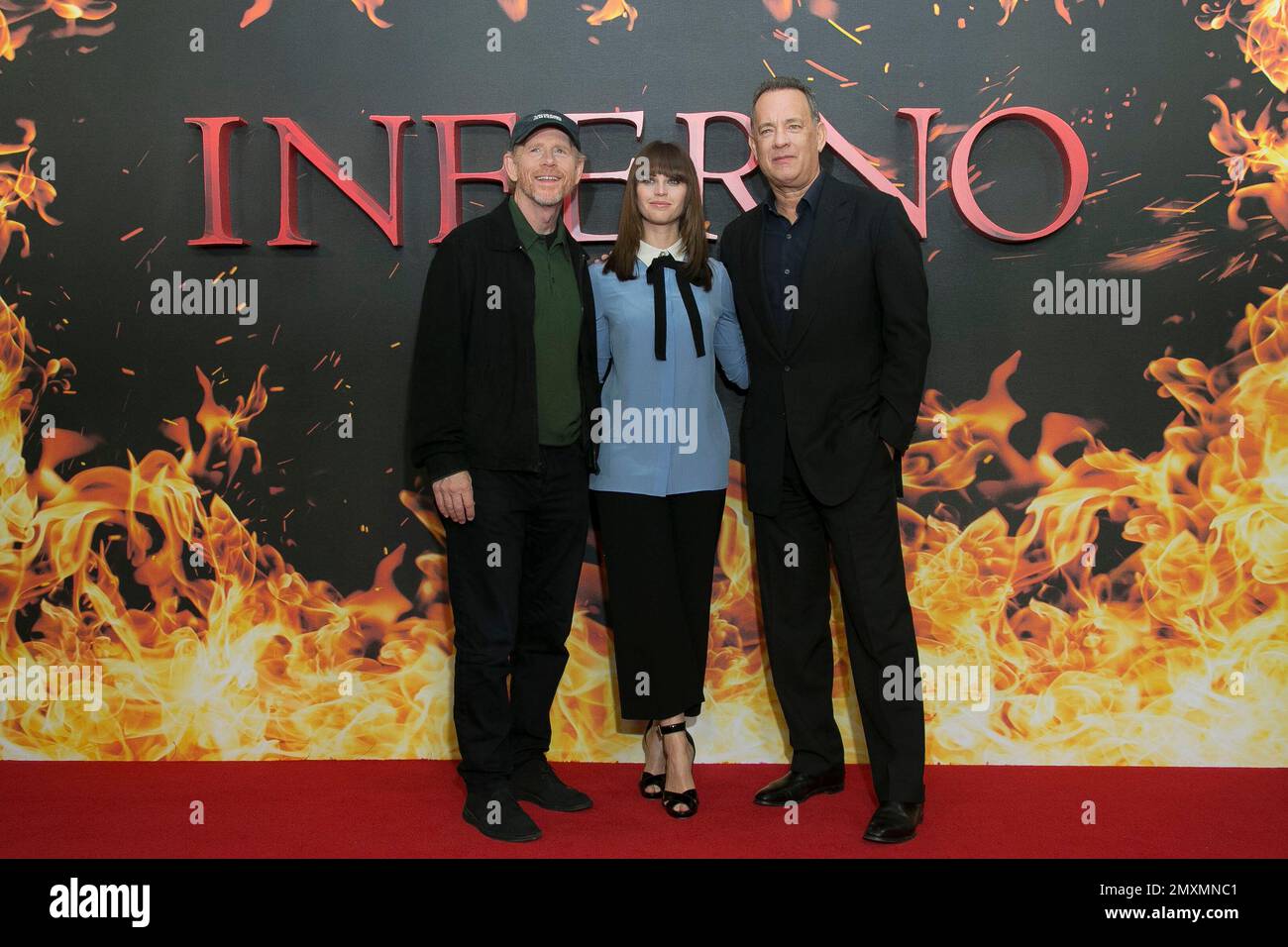 From left, actor Felicity Jones, director Ron Howard and actor Tom ...