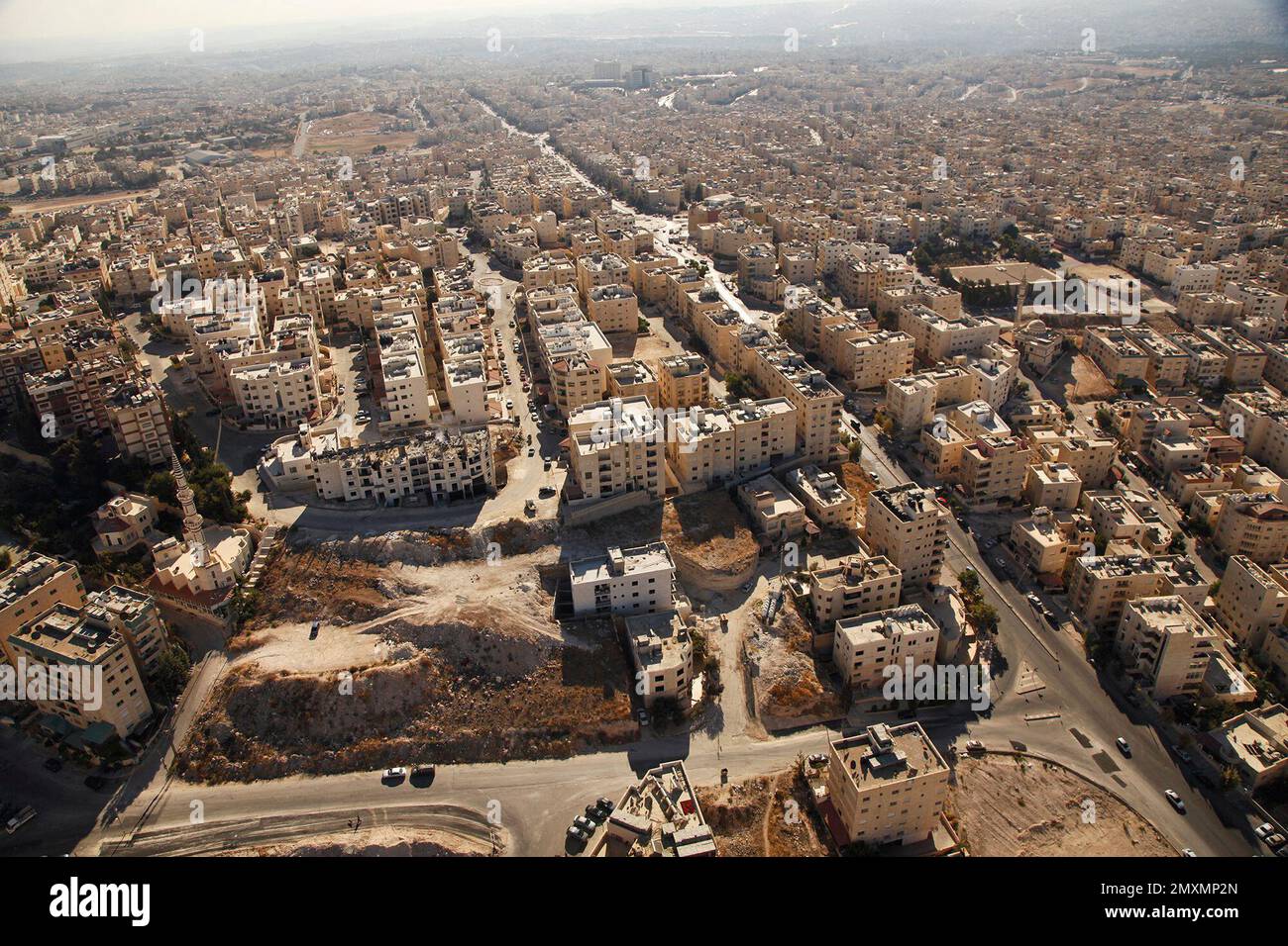 This Sept. 27, 2016 aerial photo shows the outskirts of Amman, Jordan ...