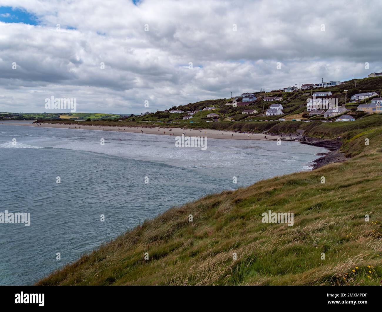 View of Inchydoney beach from the Cape of the Virgin Mary. Irish ...