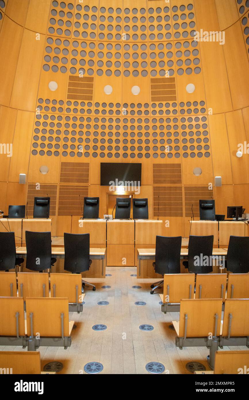 Bordeaux , Aquitaine France - 01 15 2023 : interior Court room inside ...