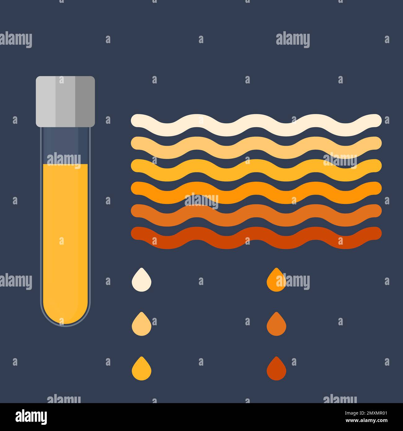 Urine colour chart, illustration Stock Photo - Alamy