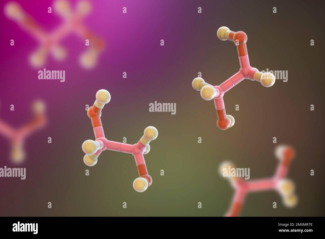 Ethylene glycol molecule, illustration Stock Photo - Alamy