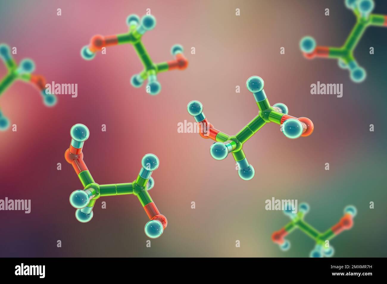 Ethylene glycol molecule, illustration Stock Photo - Alamy