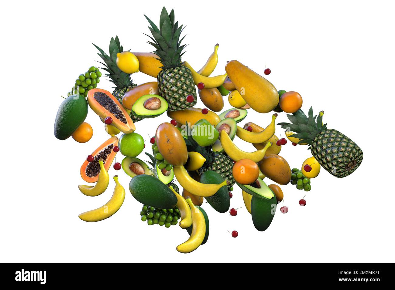 Papaya illustration Cut Out Stock Images & Pictures - Alamy