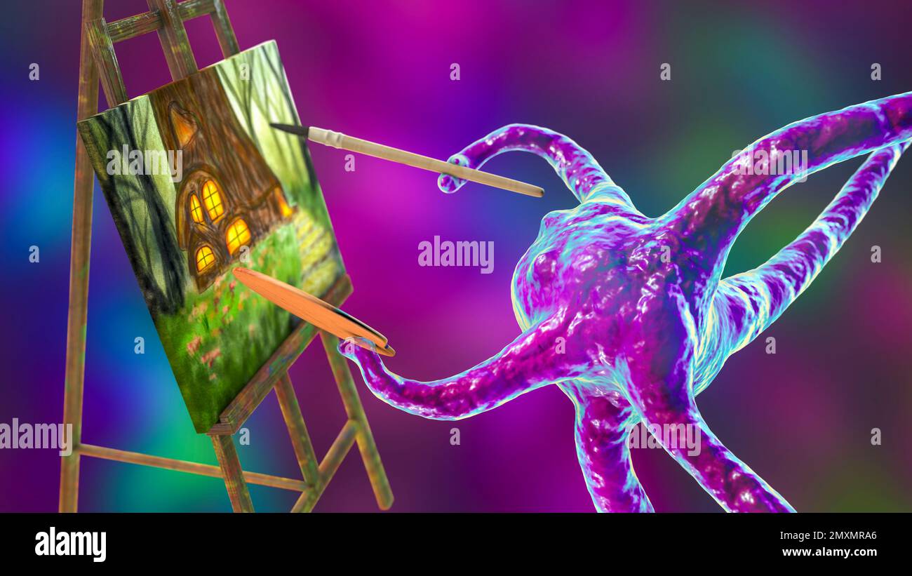 AI art generator, conceptual illustration Stock Photo - Alamy