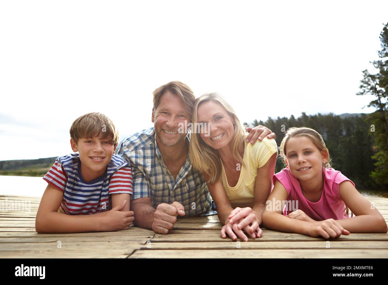 Family bonding time. Portrait of a loving family spending time together ...