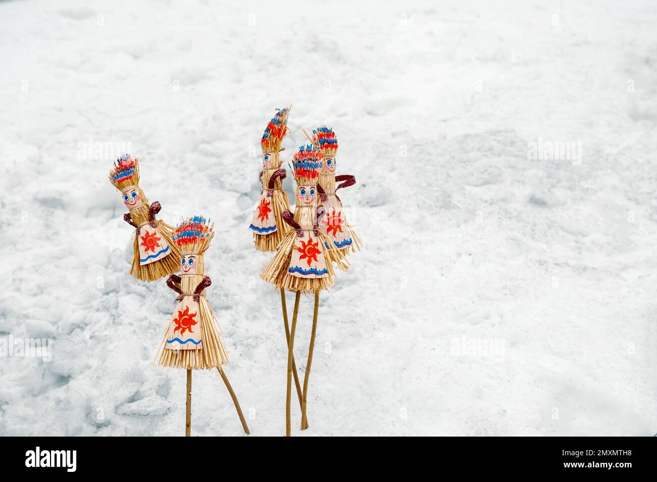 figure of Maslenitsa made of straw, a talisman and a symbol of the ...