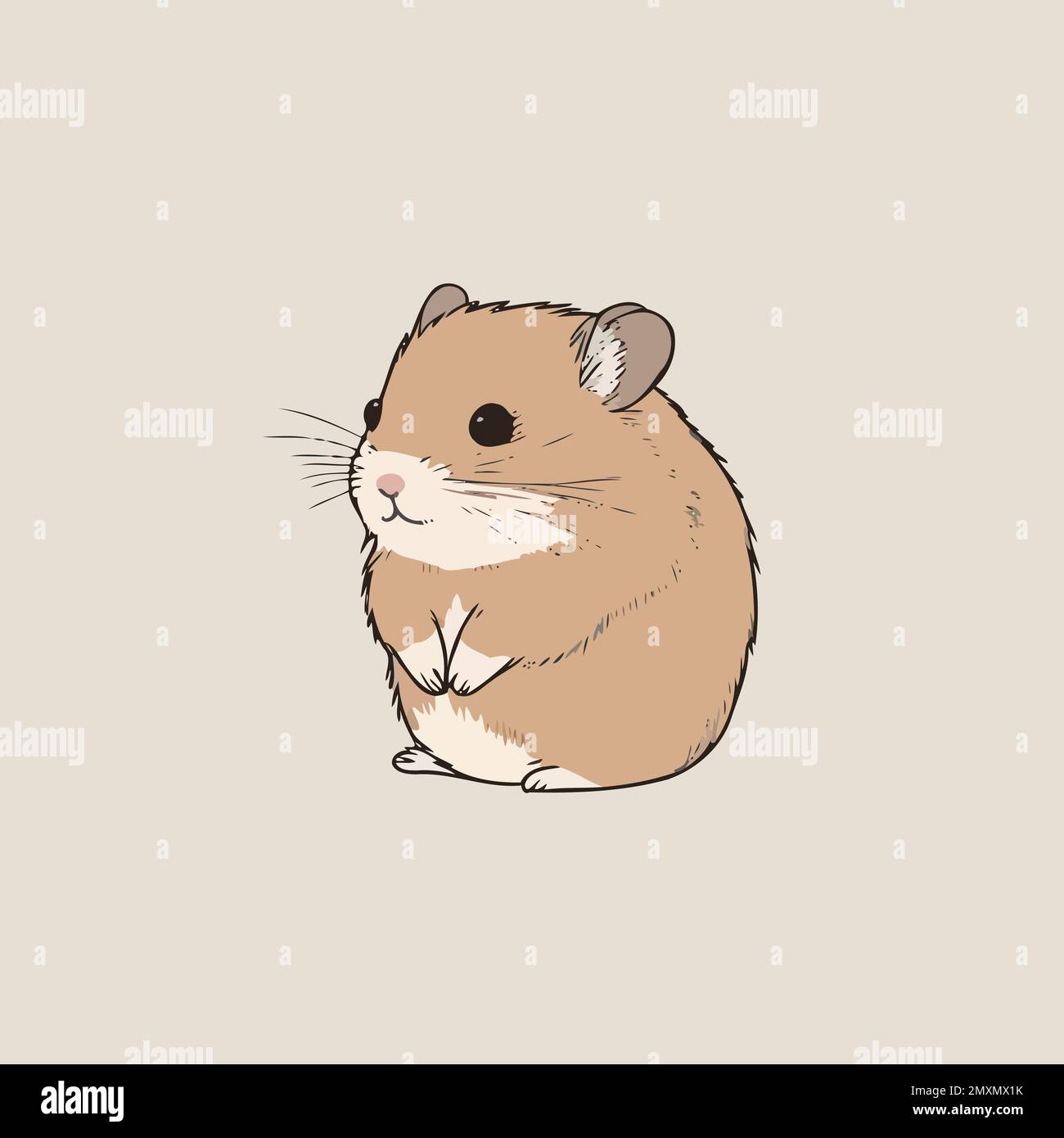 small animal mammal rodent hamster colorful vector illustration Stock ...