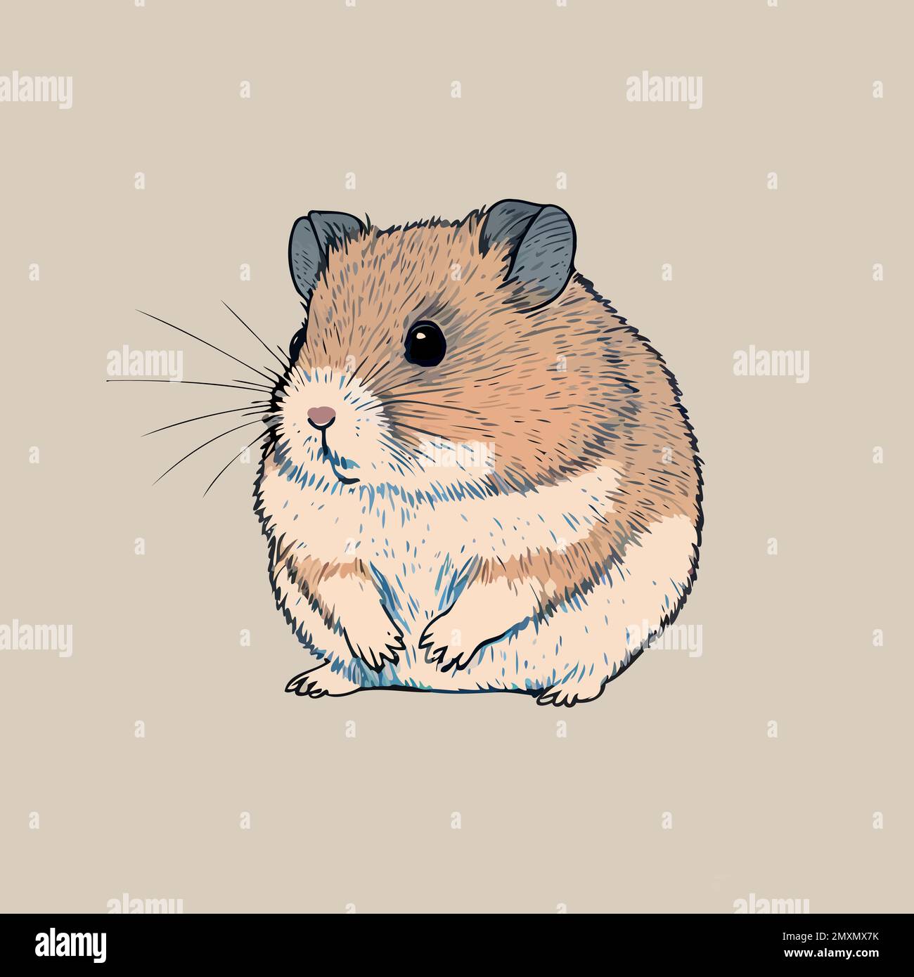 small animal mammal rodent hamster colorful vector illustration Stock ...