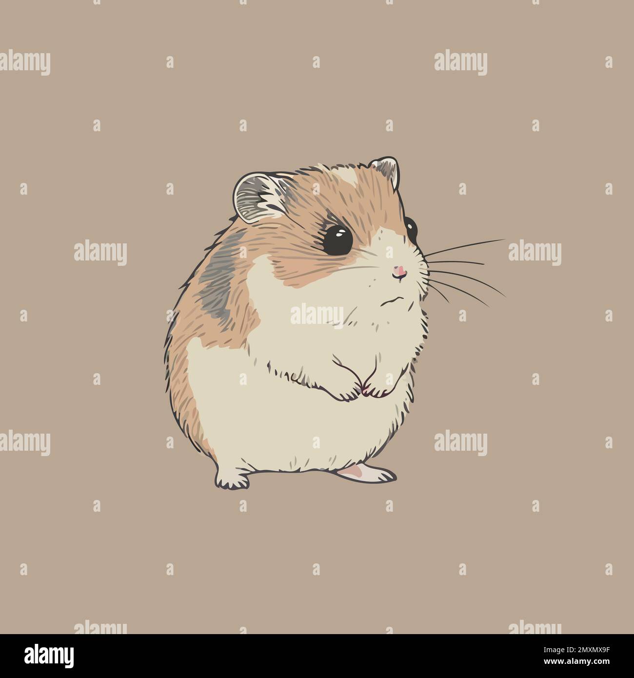 small animal mammal rodent hamster colorful vector illustration Stock ...