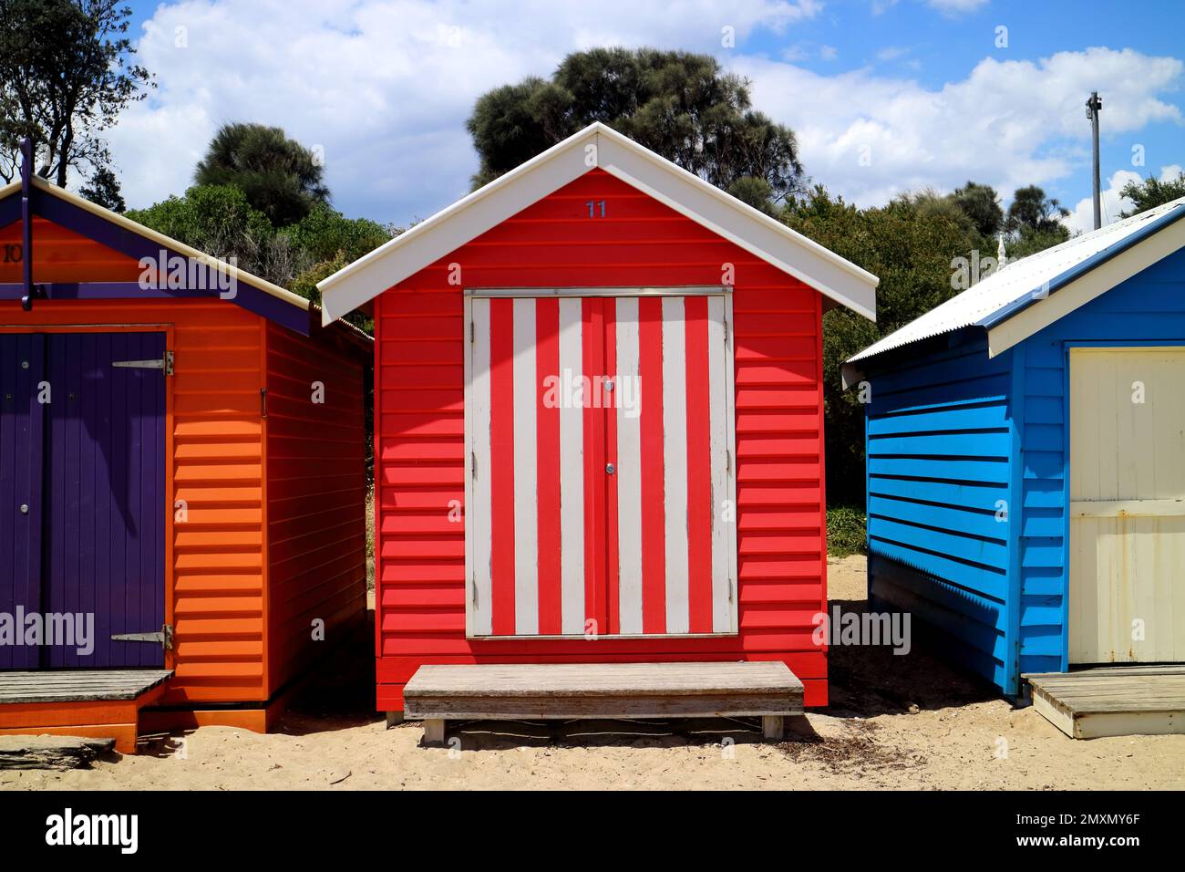 Colorful beach box at Brighton Beach Melbourne Stock Photo - Alamy
