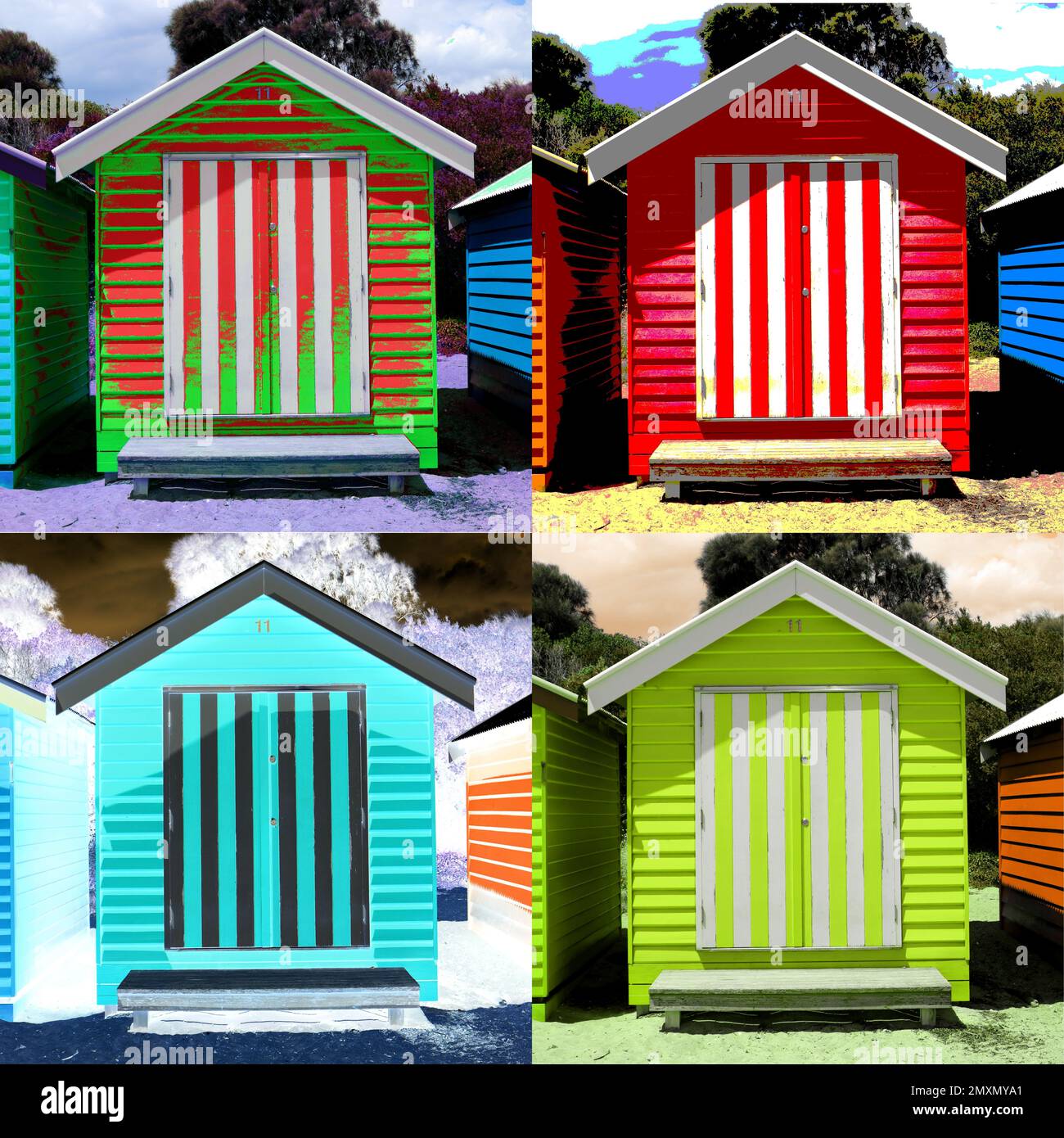Colorful beach box at Brighton Beach Melbourne Stock Photo - Alamy