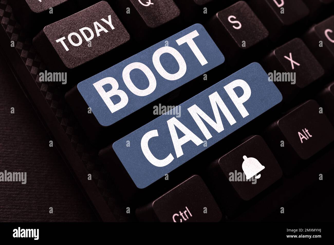 Conceptual display Boot Camp. Concept meaning Military training camp ...