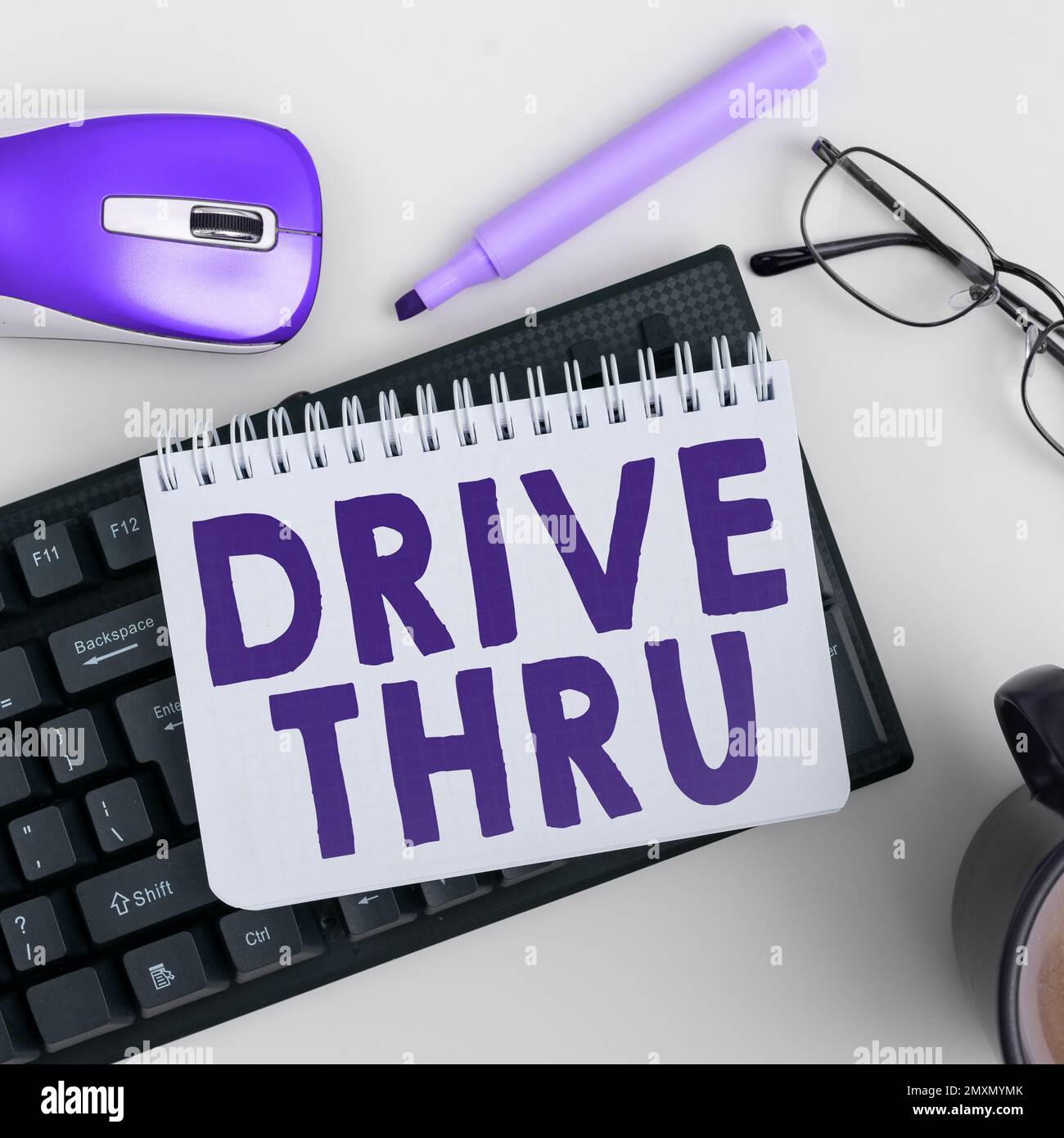 Inspiration showing sign Drive Thru, Word Written on place where you ...