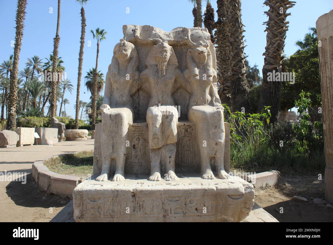 Statue of Rameses II in Mit Rahina Museum Stock Photo - Alamy