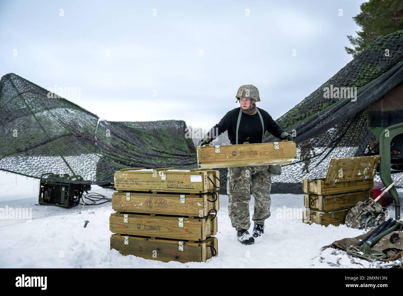 Camp Grayling, Michigan, USA. 25th Jan, 2023. Army Sgt. Meranda ...